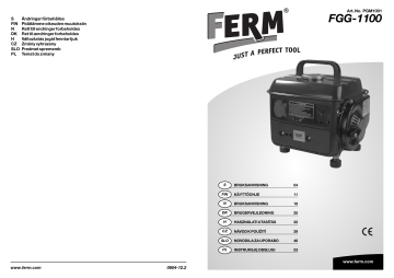 Ferm PGM1001 - FGG-1100, PGM1001 Omistajan opas | Manualzz