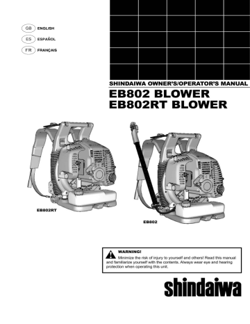 Shindaiwa EB802_EB802RT Blower Operator's Manual | Manualzz