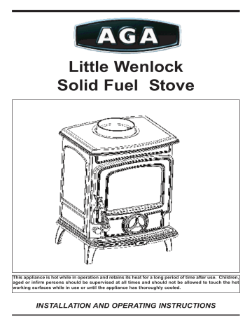 AGA Little Wenlock Classic Stove Owner's manual | Manualzz