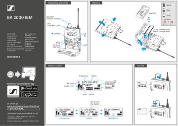 Sennheiser EK 2000 IEM Quick Guide | Manualzz