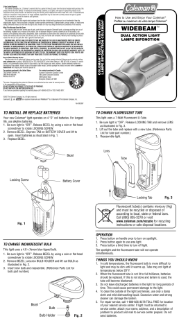 Coleman 5308 Flashlight Operating instructions | Manualzz