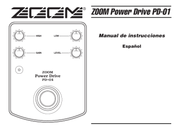 Zoom PD-01 ZOOM POWER DRIVE Instrucciones de operación | Manualzz