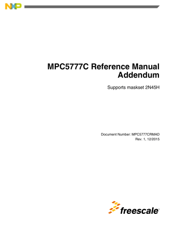 NXP MPC5777C Ultra-Reliable MPC5777C MCU Reference Manual | Manualzz