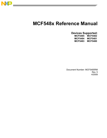 NXP MCF548X ColdFire® V4e Microcontroller Reference Manual | Manualzz