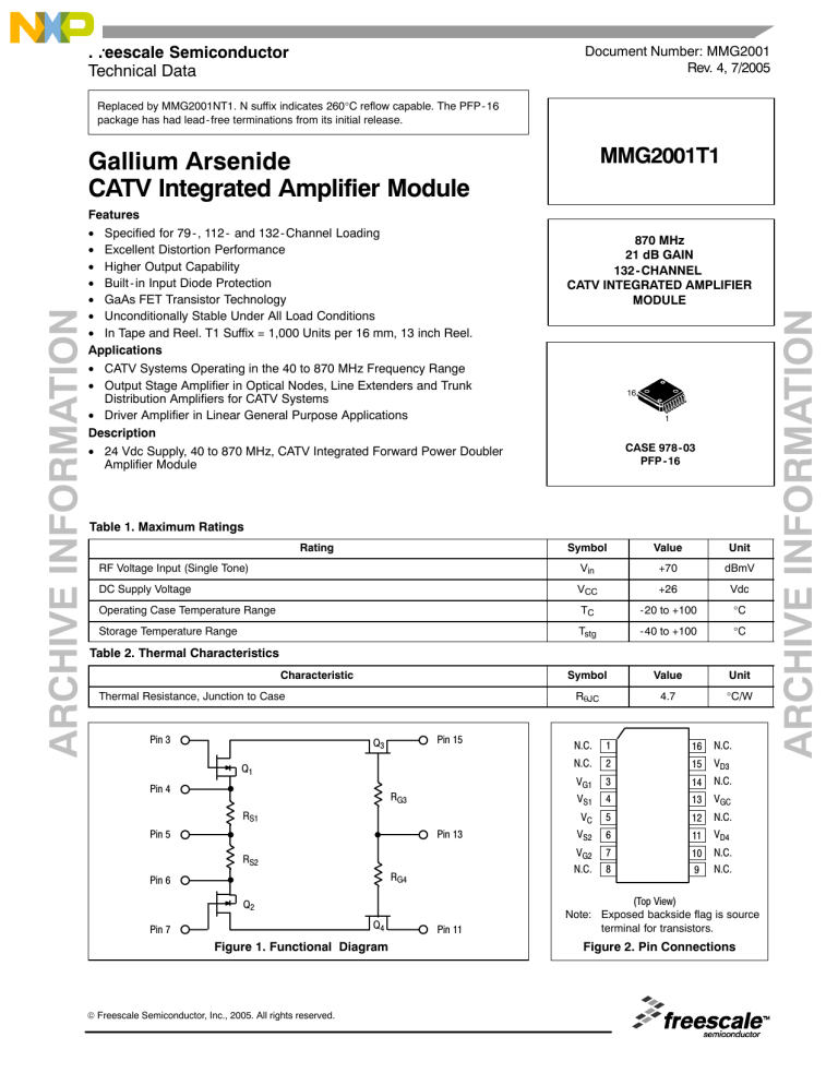 NXP MMG2001T1 Datasheet | Manualzz
