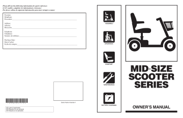 Pride Mobility Mid-Size Scooter Owner's Manual | Manualzz