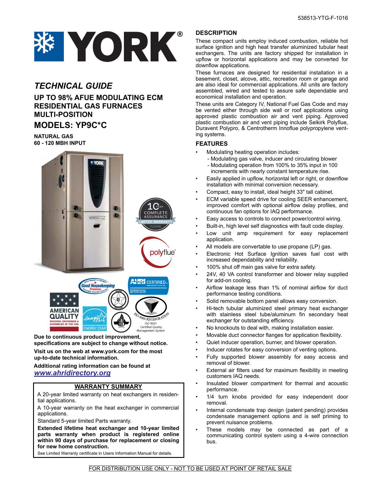YORK YP9C Technical Guide | Manualzz