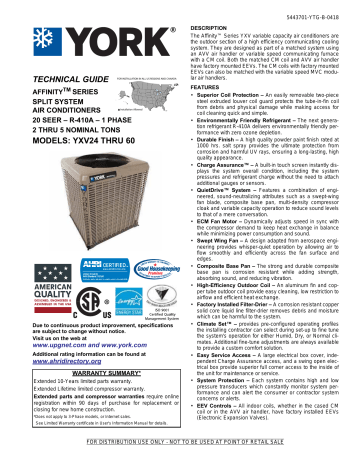 YORK YXV Technical Guide | Manualzz