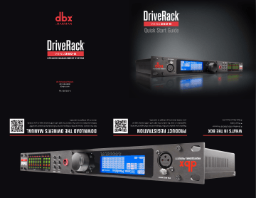 DBX DriveRack VENU360-B Quickstart Guide | Manualzz