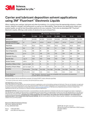 3M Fluorinert™ Electronic Liquid FC-43 Guide | Manualzz