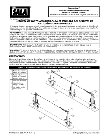 3M DBI-SALA® SecuraSpan™ Loop Rebar Horizontal Lifeline System 7400360 ...