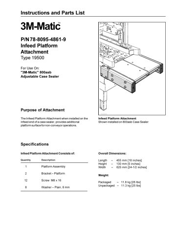 3M 3M-Matic™ Infeed/Exit Platform Instruction | Manualzz