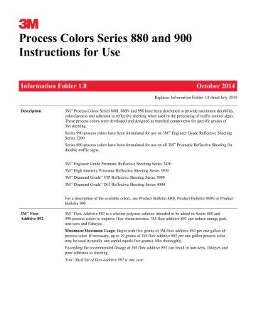 3M Process Color Series 990 Instruction | Manualzz