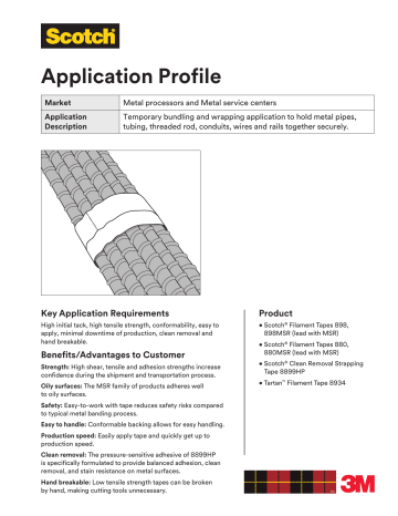 3M Scotch® Filament Tape 880 Application Guide | Manualzz