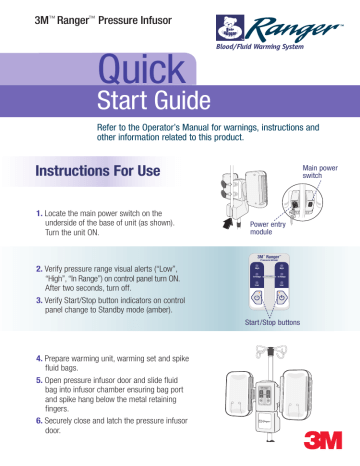 3M Ranger™ Pressure Infusor Off-Set IV Pole, Model 90068 Instruction ...
