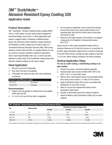 3M Scotchkote™ Liquid Epoxy Coating 328 Application Guide | Manualzz