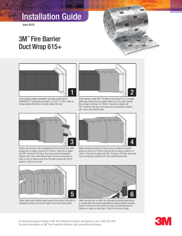 3M Fire Barrier Duct Wrap 615 Application Guide | Manualzz