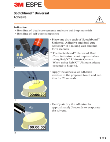 3M Scotchbond™ Universal Adhesive Application Guide | Manualzz