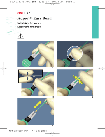 3M Adper™ Easy Bond Self-Etch Adhesive Application Guide | Manualzz