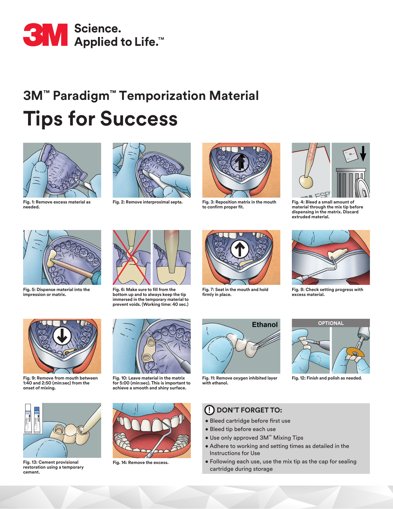 3M Paradigm™ Temporization Material Operating instructions | Manualzz