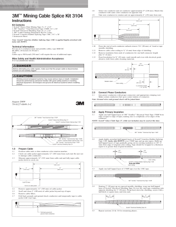 3M Mining Cable Splice Kit 3100 Series Instruction | Manualzz