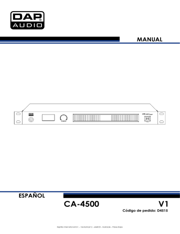DAP Audio D4515 CA-4500 DSP Manual de usuario | Manualzz