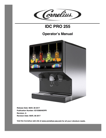 Cornelius IDC Pro Manual | Manualzz