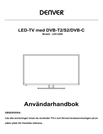 Denver LED-2268 21.5” FULL HD LED TV Användarmanual | Manualzz