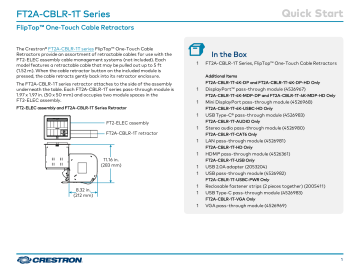 Crestron FT2A-CBLR-1T Quick Start | Manualzz