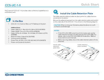 Crestron CCS-UC-1-X Quick Start | Manualzz