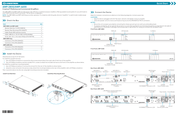 Crestron AMP-4600 Quick Start | Manualzz