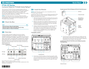 Crestron FT2A-CP Quick Start | Manualzz