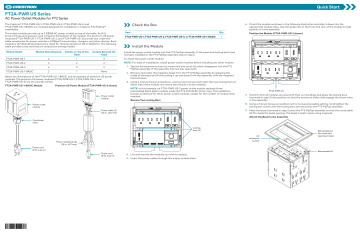 Crestron FT2A-PWR-US Quick Start | Manualzz