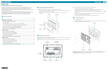 Crestron MPC3-302 Quick Start | Manualzz