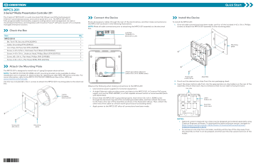 Crestron MPC3-201 Quick Start | Manualzz