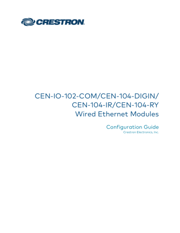 Crestron CEN-IO-102-COM Configuration Guide | Manualzz