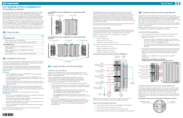 Crestron CLX-2DIMU8-277 Quick Start | Manualzz