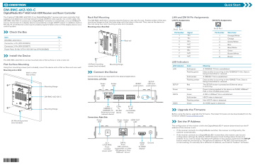 Crestron DM-RMC-4KZ-100-C Quick Start | Manualzz