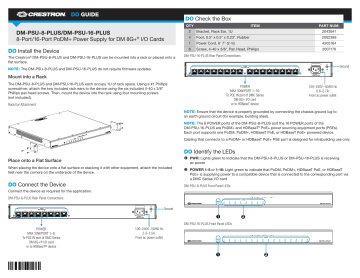 Crestron DM-PSU-16-PLUS Guide | Manualzz