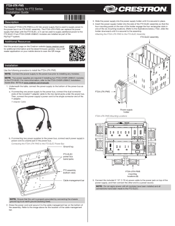 Crestron FT2A-UTK-PWS Installation Guide | Manualzz