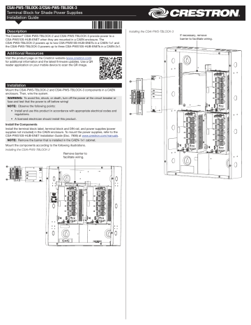 Crestron CSAI-PWS-TBLOCK Installation Guide | Manualzz