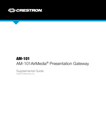 Crestron AM-101 Guide | Manualzz