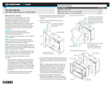 Crestron TST-902-DSW-BB Guide | Manualzz