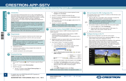Crestron CRESTRON-APP-SSTV - installation Guide, Important information, User guide