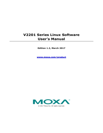 Moxa V2201 Series Manual | Manualzz