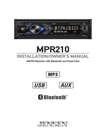 Jensen MPR210 Receiver Owner’s Manual | Manualzz