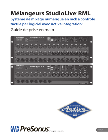 PRESONUS StudioLive RML32AI Guide de démarrage rapide | Manualzz