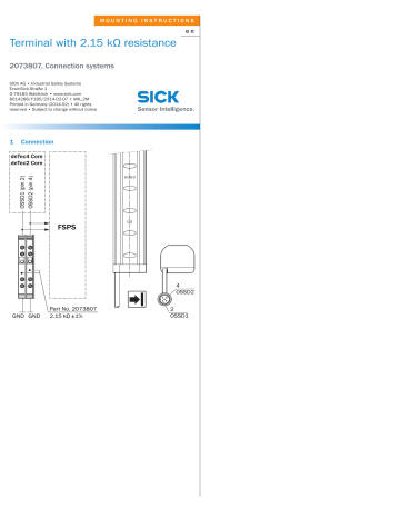 Sick Terminal Mounting instructions | Manualzz
