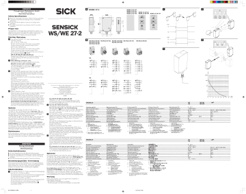 SICK SENSICK WS/WE27-2 Mode d'emploi | Manualzz