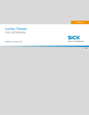Sick Lector Viewer Operating instructions | Manualzz